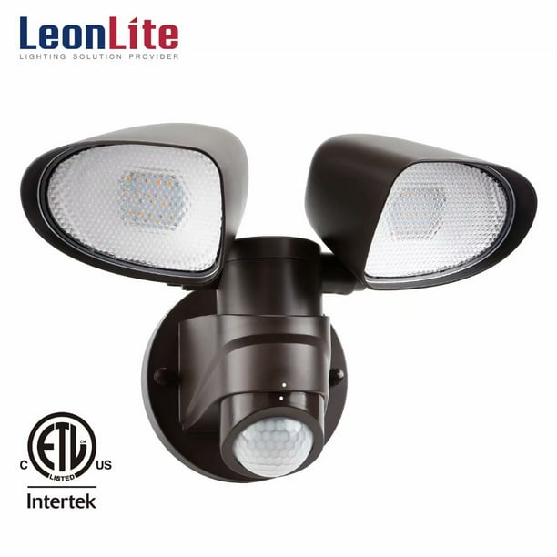 LEONLITE Dual-head Motion Activated LED Outdoor Security Light for ...
