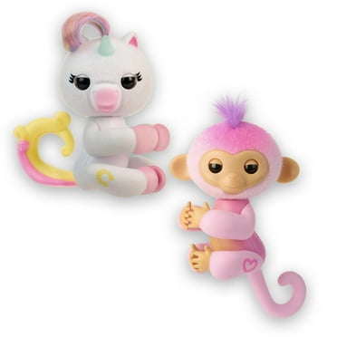 Fingerlings Interactive Baby Monkey with Glitter, Ella, 70+ Sounds ...