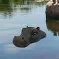 Novelty Floating Hippo Head Ornaments Realistic Animals Statue for ...