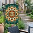 Bohemian Green Flower Pattern Garden Flag 28x40 Inch Vintage Boho ...