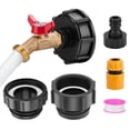 WADEO IBC Tote Adapter, IBC Tote Fittings 1/2" Male NPT Inlet 3/4" GHT ...