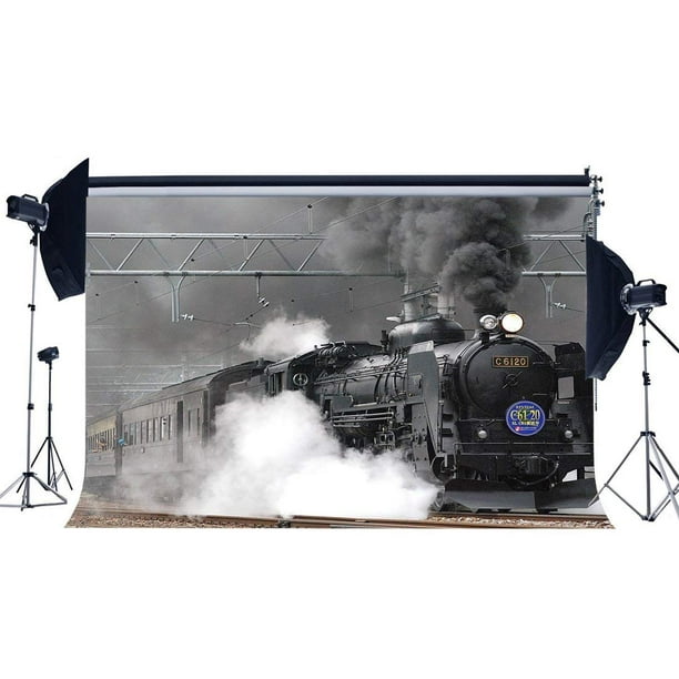 ABPHOTO Polyester 7x5ft Vintage Old Locomotive Backdrop Ancient Steam ...