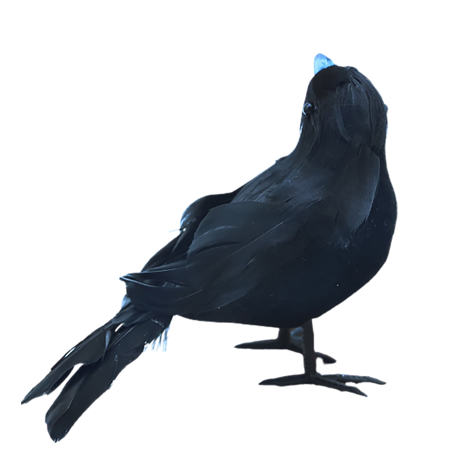 1 Set Feathered Crow Statue - Realistic Looking Foam Fake Crow - Indoor ...