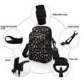 HELLHERO Black Background Cartoon Pet Theme Sling Bag Polyester Double ...