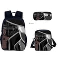3PCS Noir School Backpack Set, Large Capacity Student Back to School ...