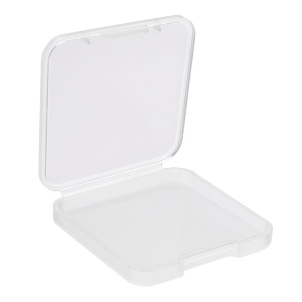 Uxcell 40x6.5mm Plastic Square Clear Storage Container Box with Lid, 24 ...