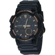 Casio Men's Large Dial Analog Sport Watch with Khaki Nylon Strap ...