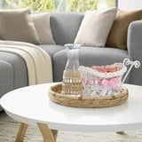 2 Pcs Baby Shower Candy Baskets Flower Bow Rattan Child Pink - Walmart.com