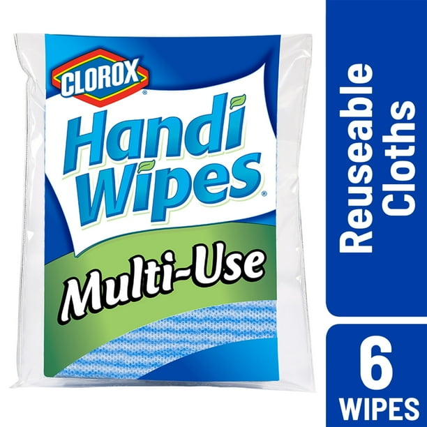 Clorox Handi Wipes Multi-Use Reusable Cloths, 6 Count - Walmart.com ...