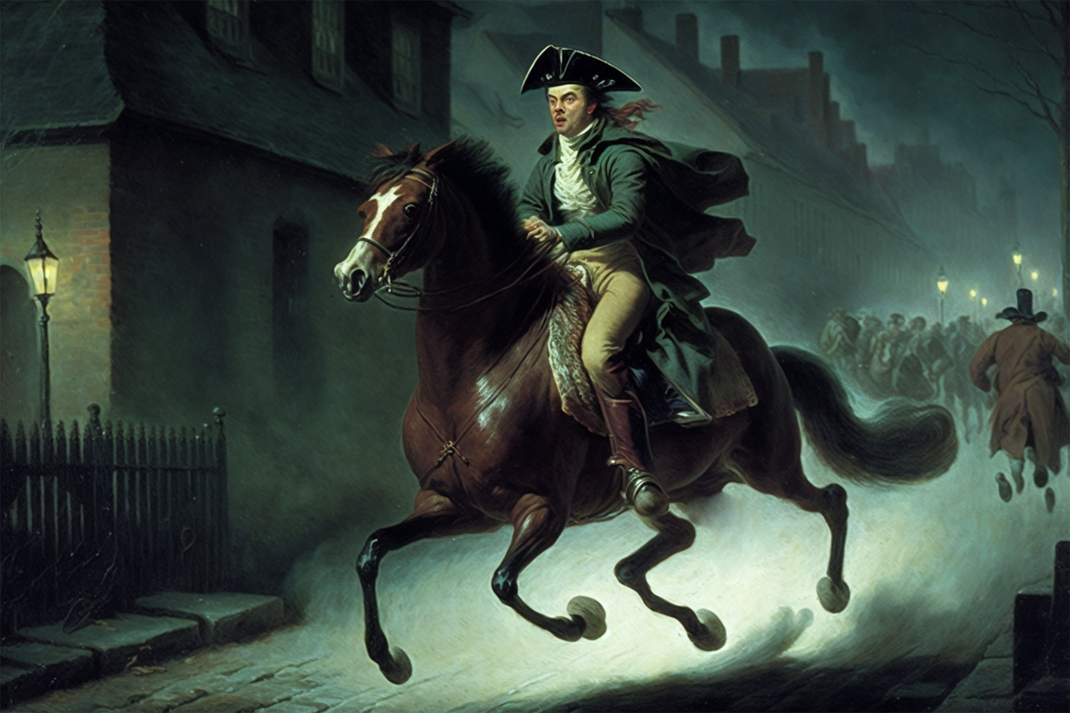 24x36 gallery poster, Paul Revere on his famous midnight ride in 1775 ...