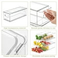 4 Pack Stackable Fridge Organizer Bins Clear Pull Out Drawers For