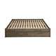 Prepac Select 4-Post Platform Bed with 4 Drawers, Queen, Drifted Gray ...