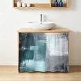 Bronze Color Block Cabinet Curtains Abstract Shabby Modern Art Sink ...