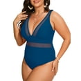 Zenbriele High Xxl Full Coverage Slimming Womens Plus Size V Neck One