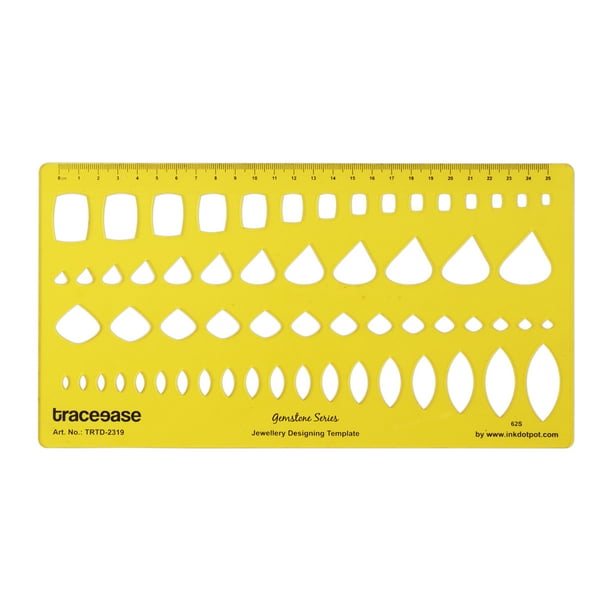 Traceease Jewelry Templates For Emerald/Square/Pear/Marquise Gemstone ...
