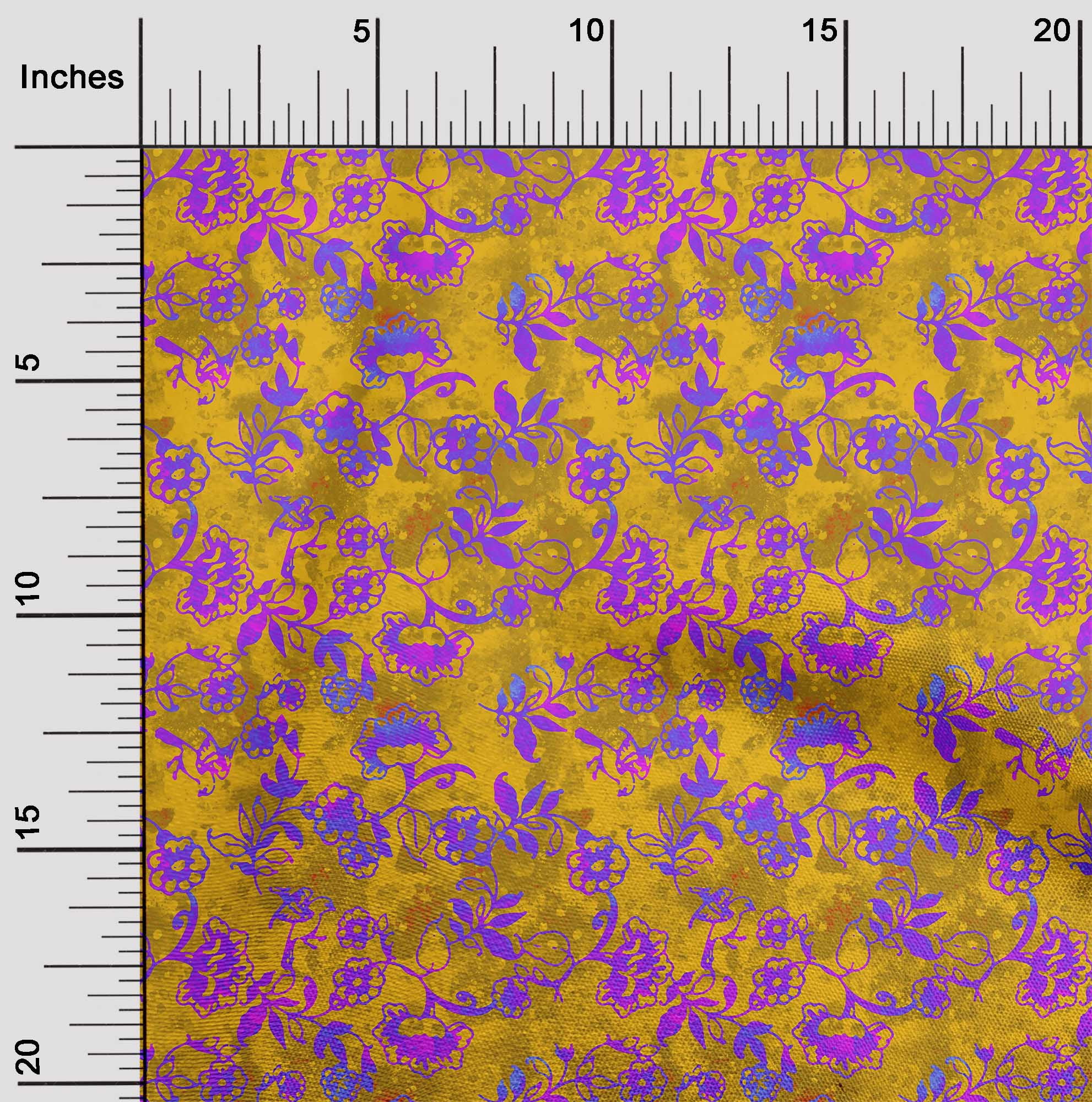 oneOone Rayon Brown Fabric Batik Sewing Material Print Fabric By The ...