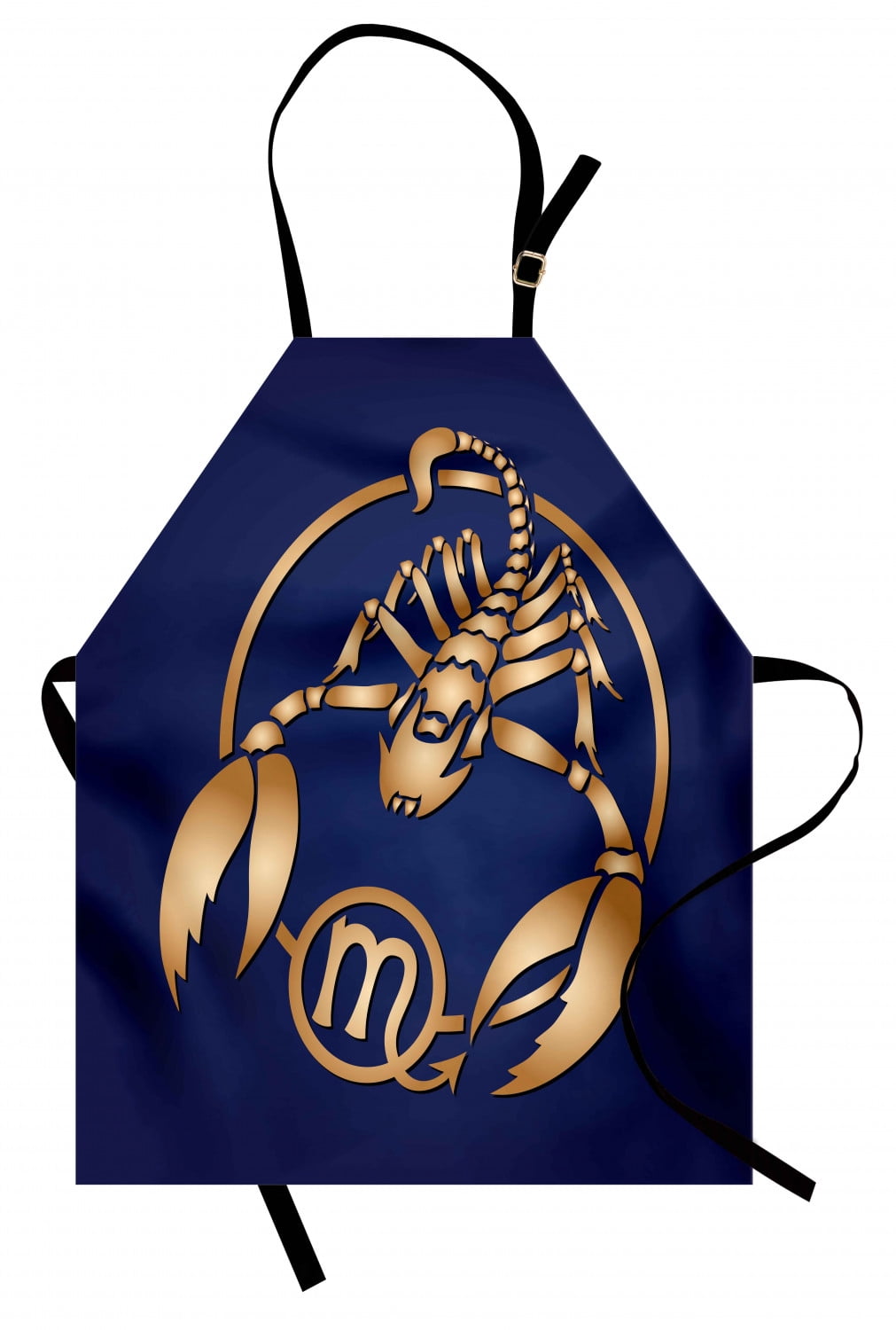 Zodiac Scorpio Apron Horoscope Symbol in a Circular Design on a Navy ...