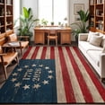 3x5 Washable Area Rugs,250th Anniversary Patriotic Flag Non-Slip Ultra ...