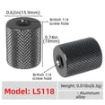 2Pcs Black Aluminum 1/4Inch Female To Female Adapters With AntiSlip ...