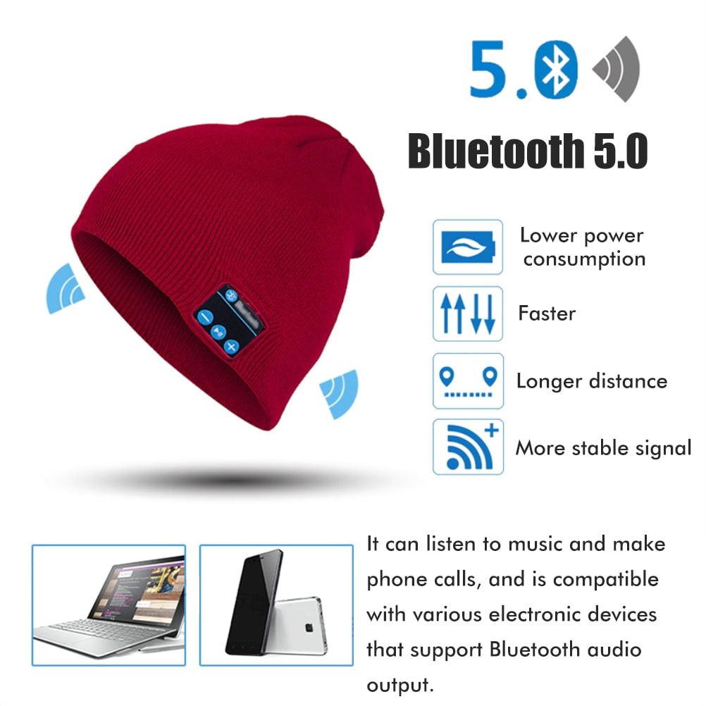 Gorro con Bluetooth, gorro con Bluetooth, gorro con gorro recargable ...