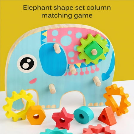 Shape Matching Sorting Game Wooden Color Shape Recognition Educational ...