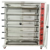 6-Roll Roast Chicken Rotisserie Machine Oven Vertical Gas Rotating Rod ...