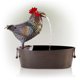Alpine Corporation 20" Tall Metal Rooster Fountain, Multicolor ...