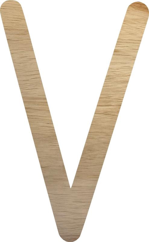 Wooden Letter V, Blank Cursive Paintable 12'' Tall Letter, DIY Wall Art ...