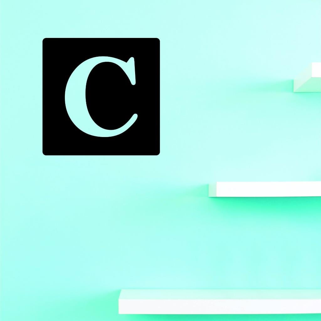 Custom Decals Alphabet Letter C Wall Art Size: 20 X 20 Inches Color ...