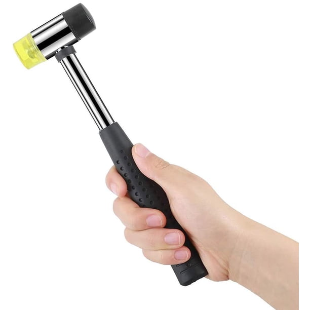 New Rubber Mallet Hammer 25mm Nonslip Grip Dual Mini Rubber And Nylon ...