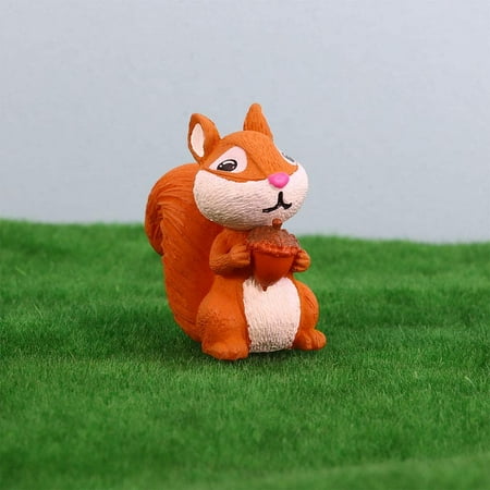 yayagoli Squirrel Figurine,Miniature Garden Ornaments,Cute Squirrel ...