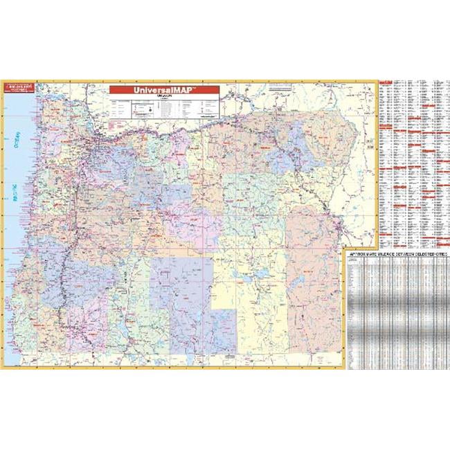 Universal Map 18853 Oregon Wall Map - Roller | Walmart Canada