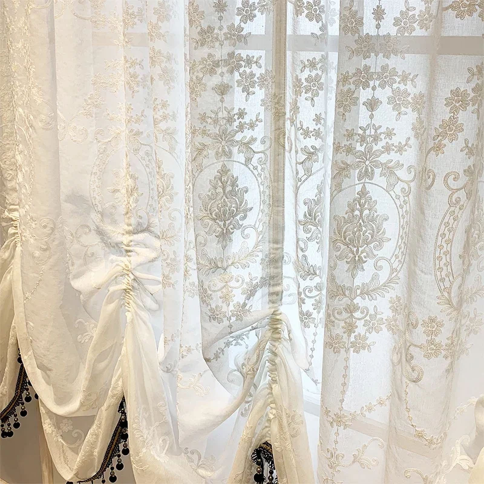 European Lace Velvet Curtains for Living Room Bedroom Dining Blackout ...
