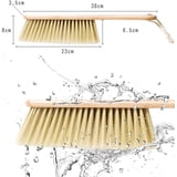 VONTER Hand Broom Soft Bristles Natural Small Dusting Brush Wooden ...