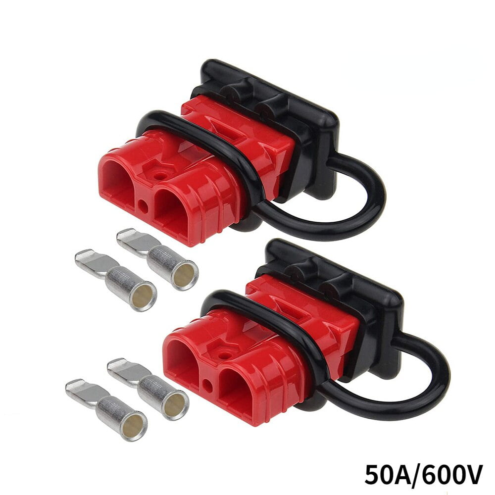 2PCS 50A Plug Battery Trailer Durable Quick Connector Kit 600V Winch ...
