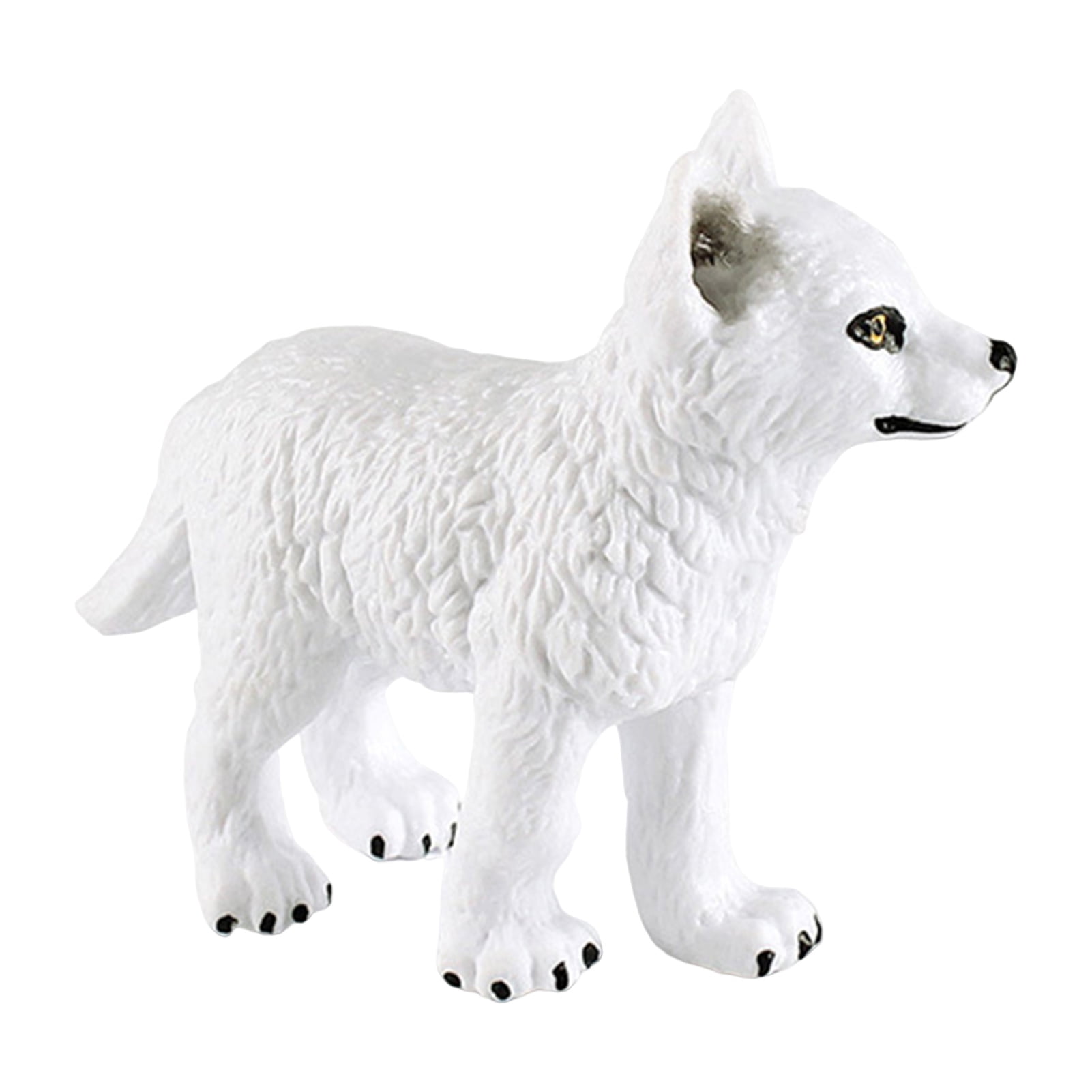 LIWEN Realistic Arctic Wolf Model - White Wolf Miniature Static Model ...