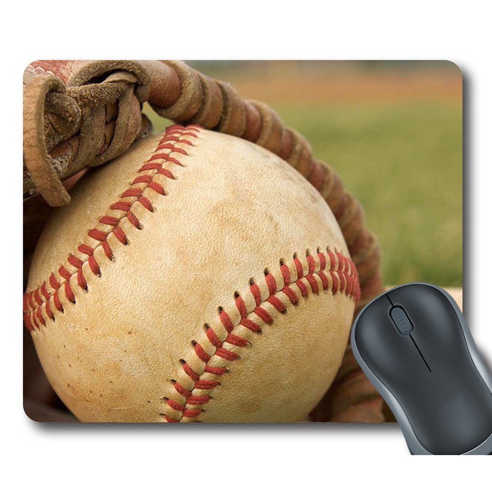 GCKG Vintage Baseball Mouse Pad Personalized Unique Rectangle Gaming ...