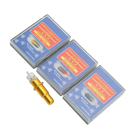 Vinyl Cutter Blades, Tungsten Steel Cutting Plotter Knife Holder Kit 3 ...