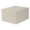 Household Essentials Large Canvas Storage Box with Brown Trim - Walmart.com
