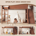 Twin Loft Bed with Storage Shelves and Wardrobe, Solid Wood Loft Beds ...