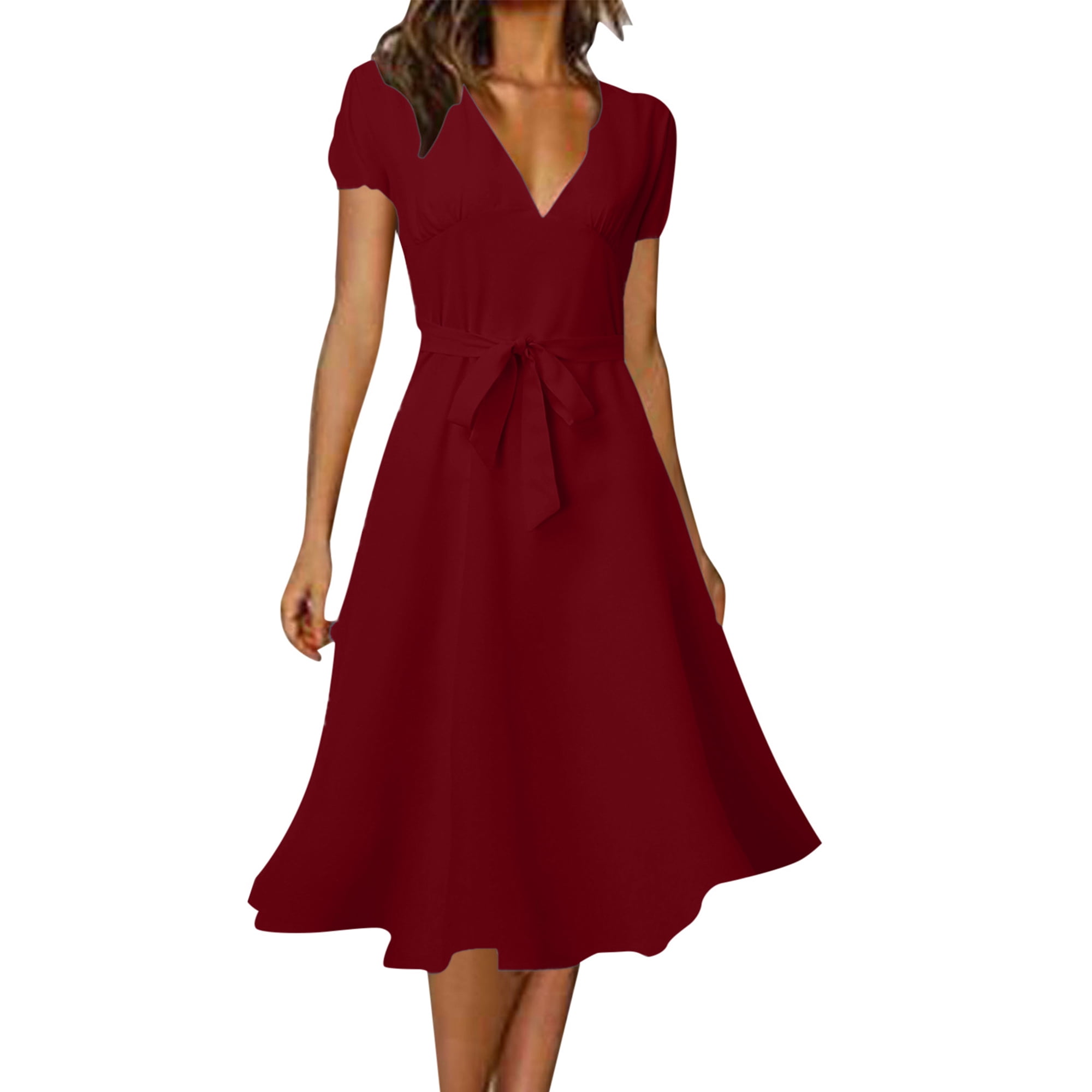 Click here for Mawclos Women Midi Long Dress Floral Print Holiday... prices