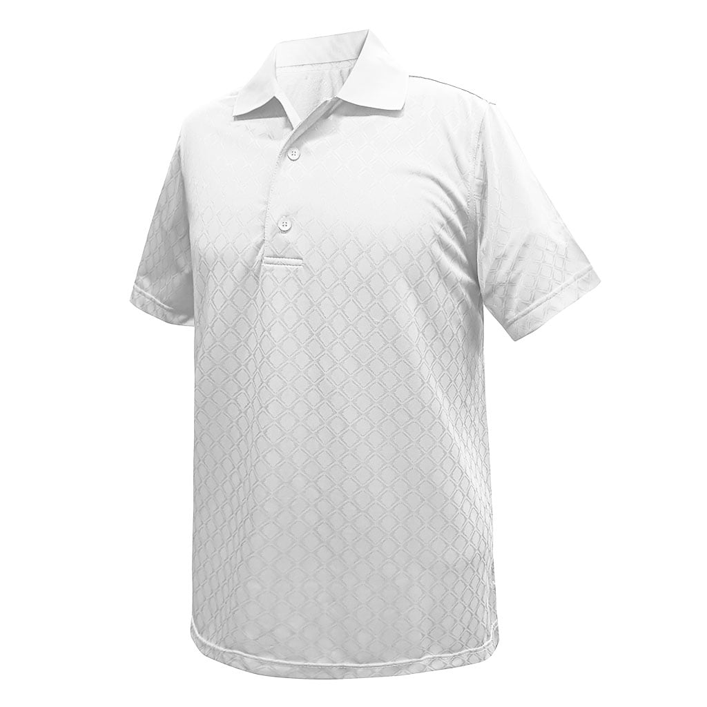 Monterey Club Men's Diamond Jacquard Texture Golf Polo Shirt #1249 ...