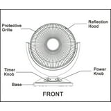 Soleil Infrared Dish Electric Space Heater, Black #DF1015 - Walmart.com