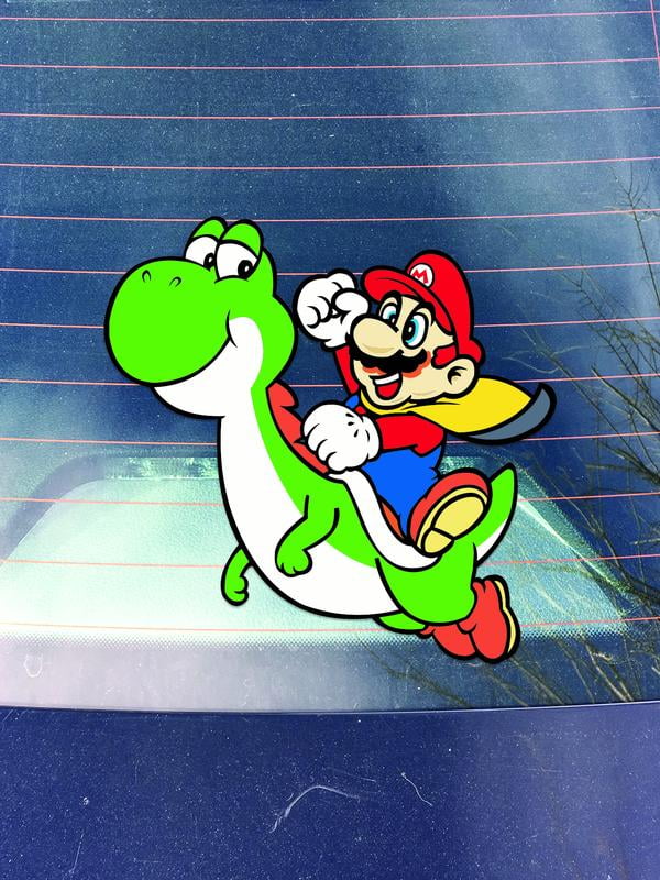 Mario Riding Yoshi Vinyl Decal Sticker | Cars Trucks Vans Walls Laptops ...