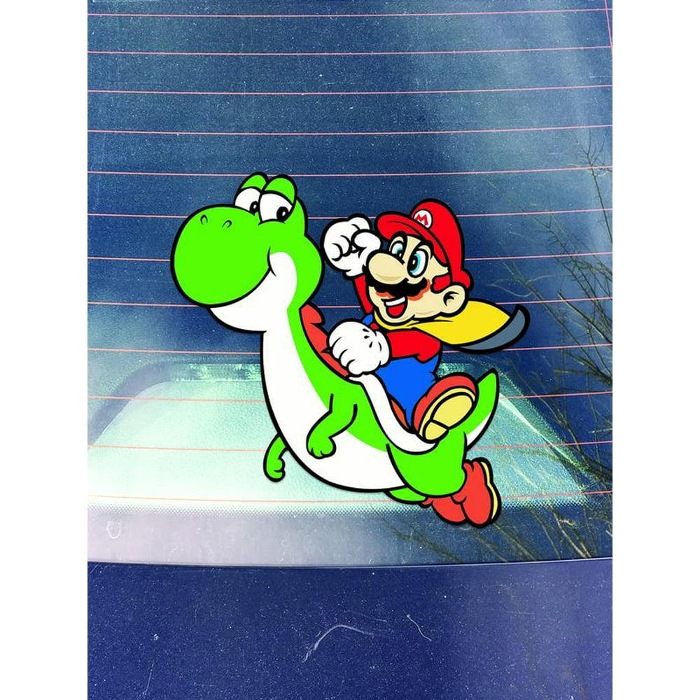 Mario Riding Yoshi Vinyl Decal Sticker | Cars Trucks Vans Walls Laptops ...