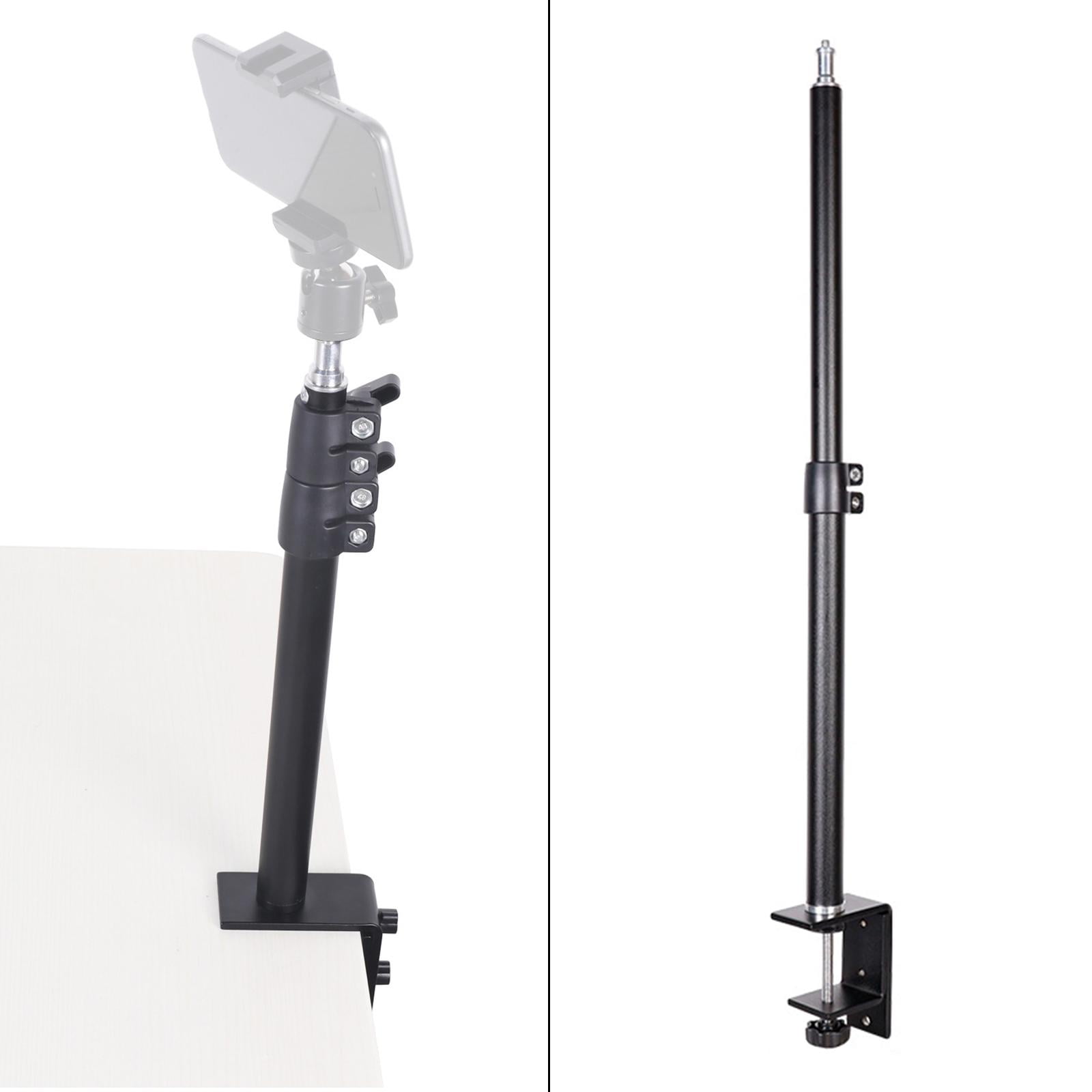 Desktop Light Stand W/ 1/4 Screw Adjustable 2 Sections Telescopic Desk ...