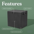 30 Gallon Resin Outdoor Storage Box & Patio Side Table for Balcony ...