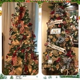 Christmas Tree Ribbon Garland Rustic Farmhouse Country Christmas Tree ...