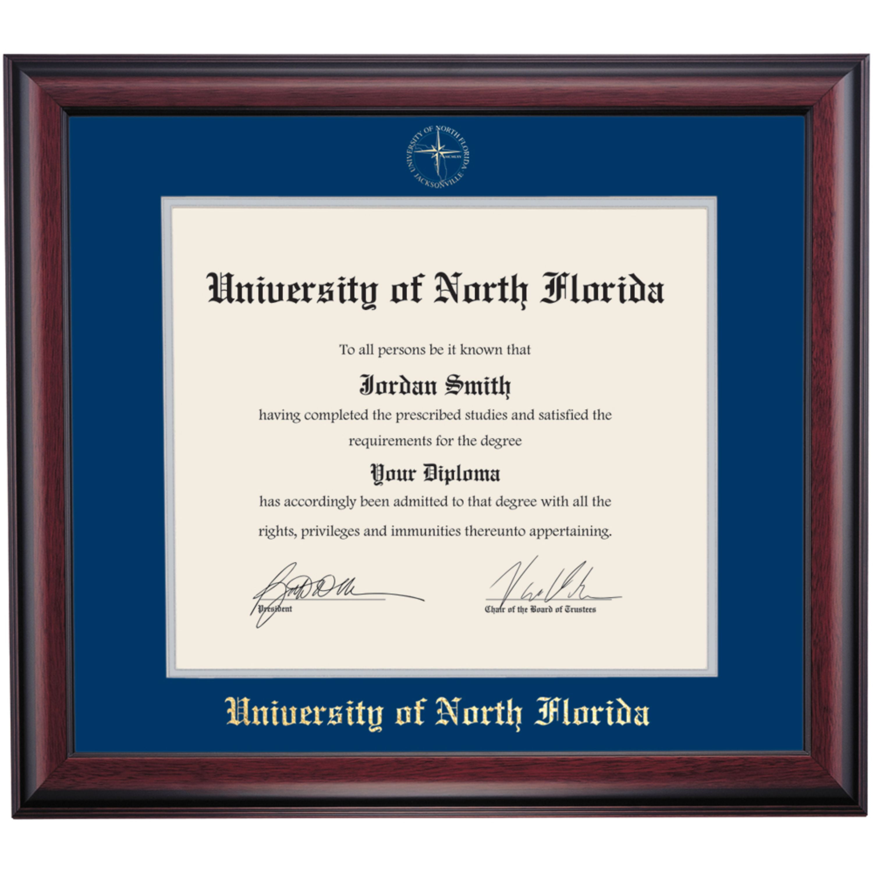 OCM Diploma Frame for University of North Florida UNF, 19" x 21 ...