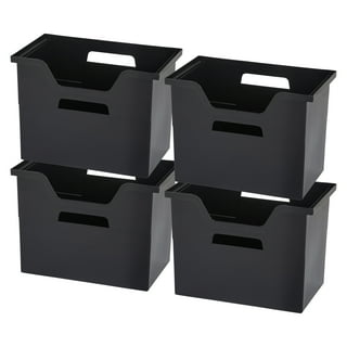 Sterilite File Crate, Plastic, Black, Set of 6 - Walmart.com